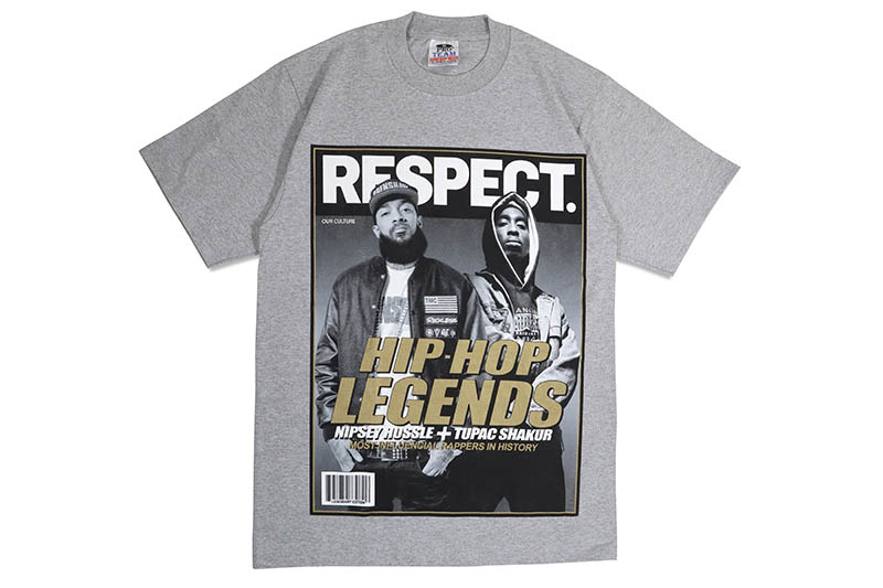 【楽天市場】STREET WEAR SUPPLY NIPSEY & 2PAC RESPECT MAG S/S T-SHIRT (HEATHER ...