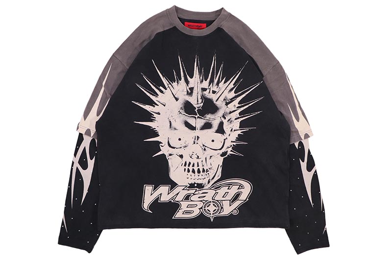 【楽天市場】WRATHBOY HEAVY METAL LONGSLEEVE T-SHIRT (WB05-104:TARNISH)ラスボーイ ...