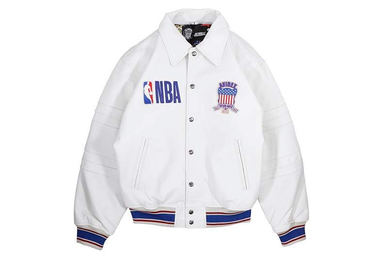 【楽天市場】AVIREX NBA ALL TEAM LEATHER JACKET (030:WHITE) 783-5150014アビレックス ...