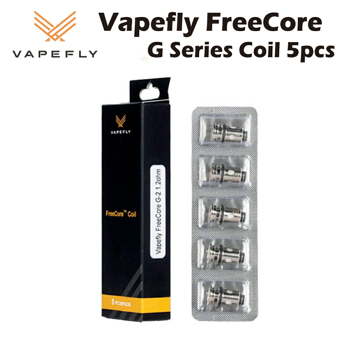 【楽天市場】Vapefly FreeCore G Galaxies Air Tank 対応 交換用コイル 5個入 0.8Ω/1.2Ω ベイプフ ...