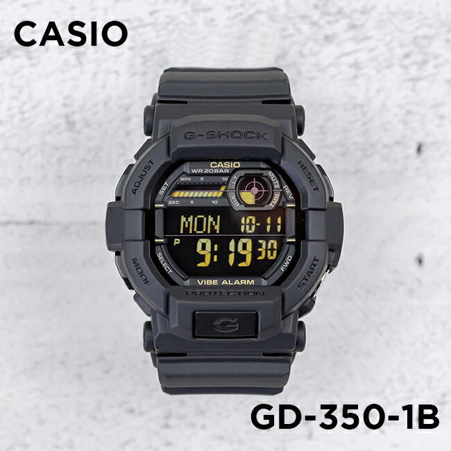 【楽天市場】【10年保証】CASIO G-SHOCK カシオ Gショック GD-350-1B 腕時計 時計 ブランド メンズ キッズ 子供 ...