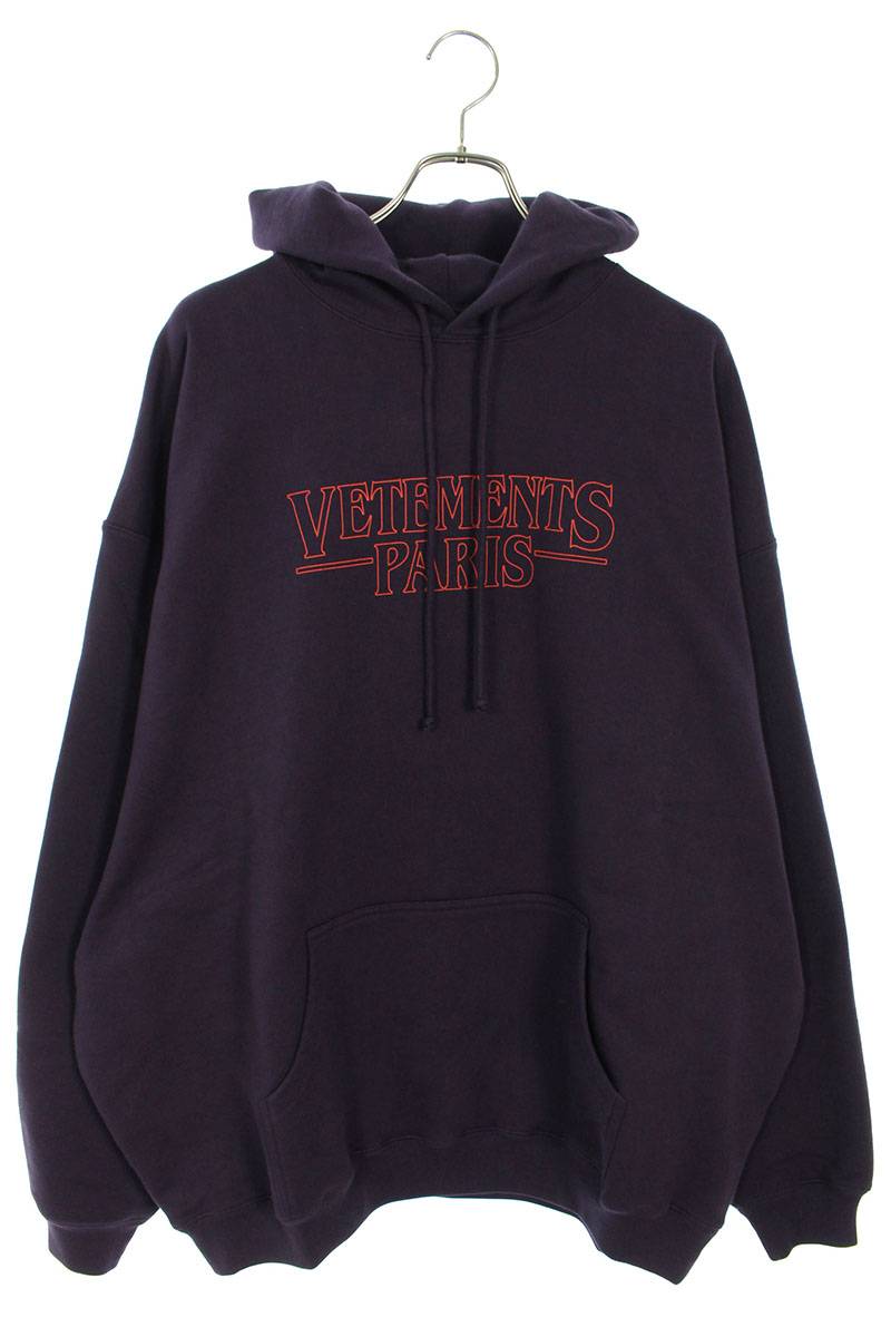 【楽天市場】ヴェトモン VETEMENTS サイズ:XS 23AW UE54HD500U PURPLE PARISロゴプリントパーカー ...