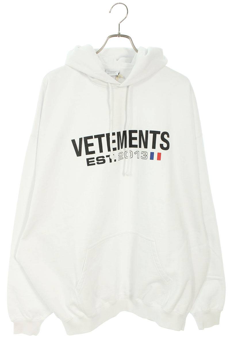 【楽天市場】ヴェトモン VETEMENTS サイズ:M 23AW UE54HD100W WHITE ロゴエンブロイダリーパーカー(ホワイト ...