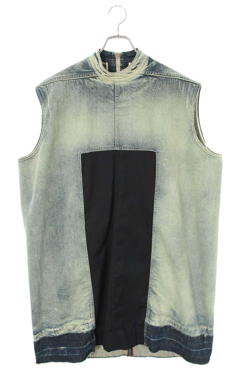 【楽天市場】リックオウエンス Rick Owens サイズ:M 15SS RR15S4101 ハイネックオーバーサイズデニムベスト(インディゴ ...