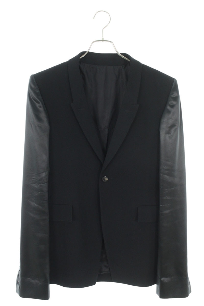 【楽天市場】リックオウエンス Rick Owens サイズ:48 RU02A5738 素材切り替えテーラードジャケット(ブラック ...