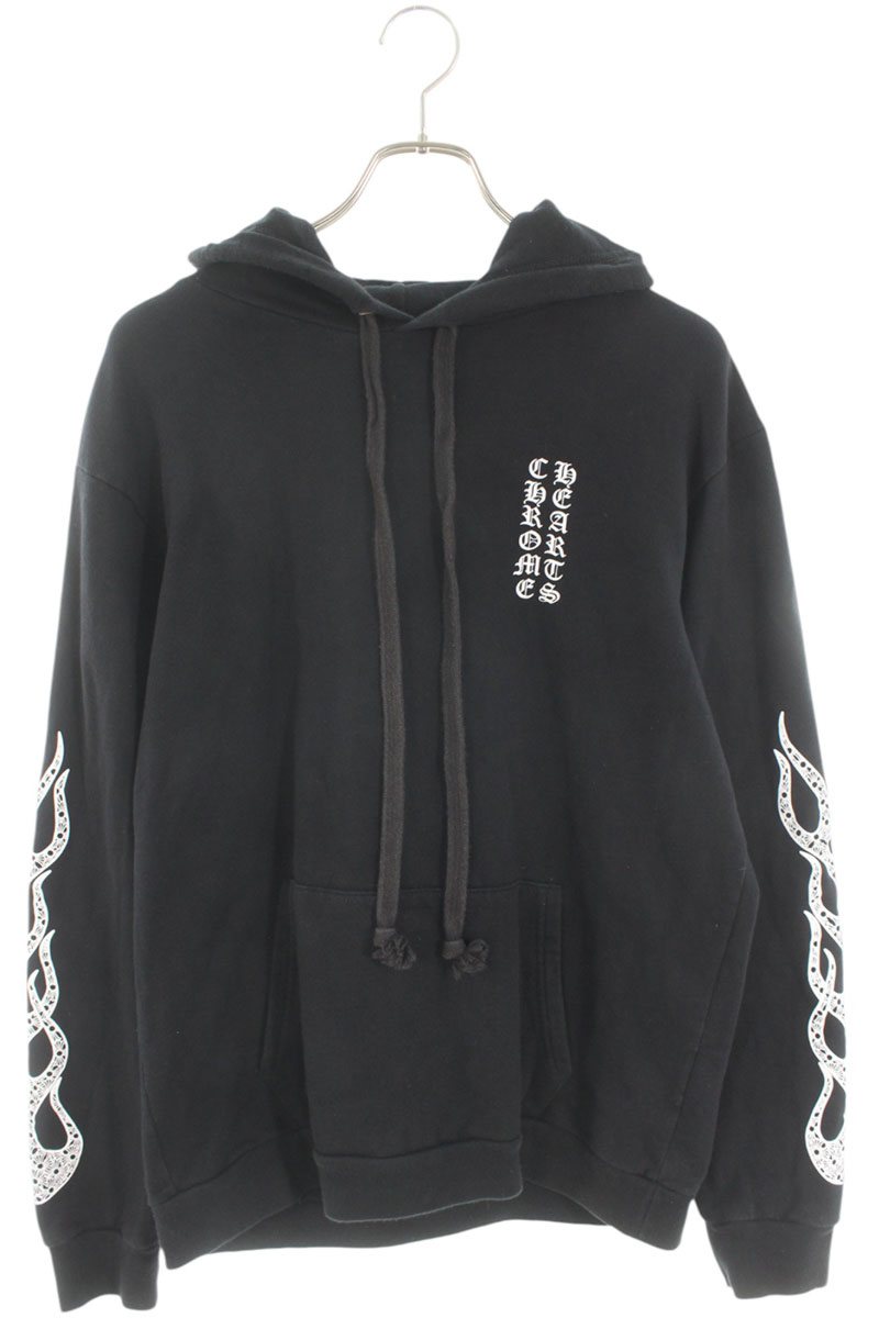 【楽天市場】クロムハーツ Chrome Hearts サイズ:XL SWTSHRT PLVR ファイヤープリントプルオーバーパーカー(ブラック ...