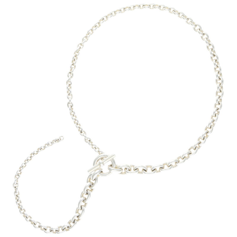 【楽天市場】エルメス HERMES クレッシェンド シルバーネックレス(シルバー 98.56g)【524052】【GZ14】【小物】【中古 ...
