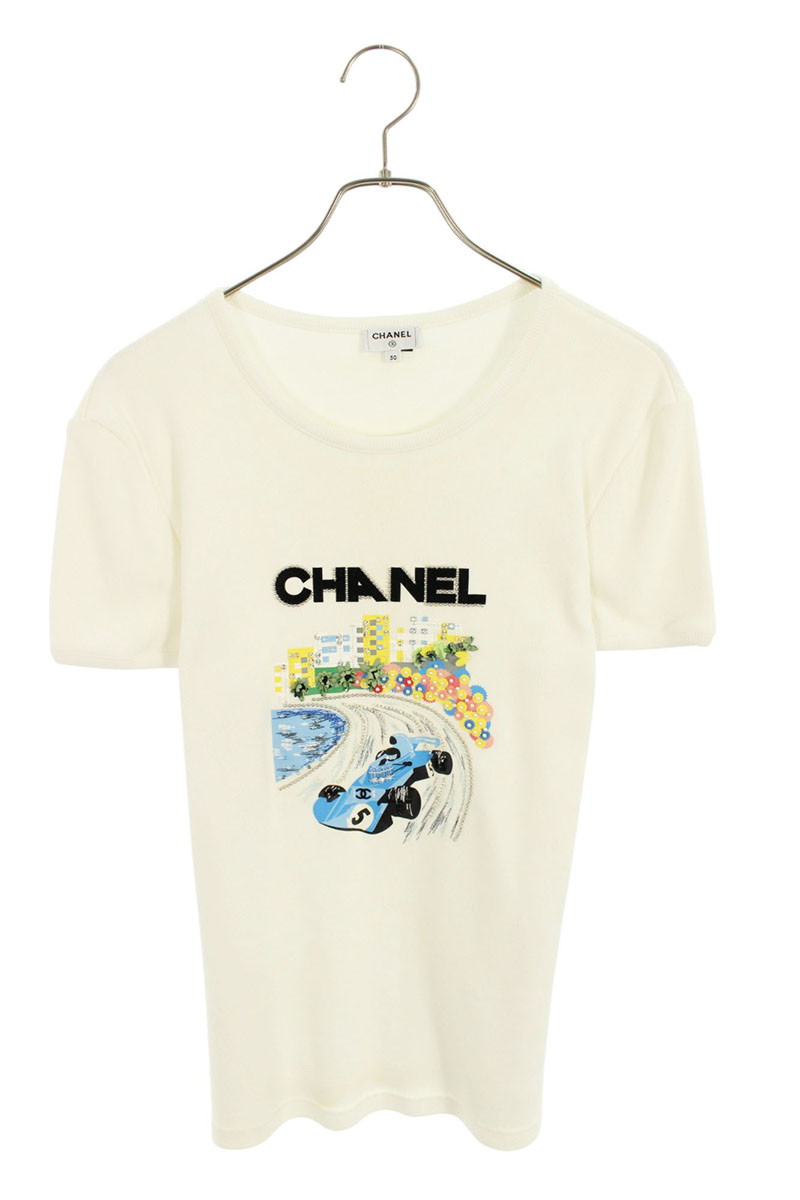 【楽天市場】シャネル CHANEL サイズ:50 P74086V64275 F1Tシャツ(ホワイト)【420152】【SS13】【レディース ...
