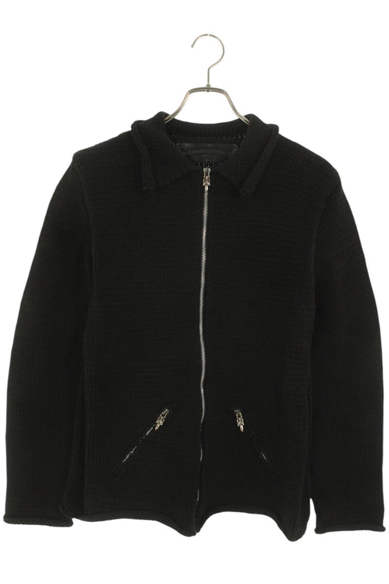 【楽天市場】クロムハーツ Chrome Hearts サイズ:L クロスパッチカシミアジップアップジャケットブルゾン(ブラック)【219052 ...