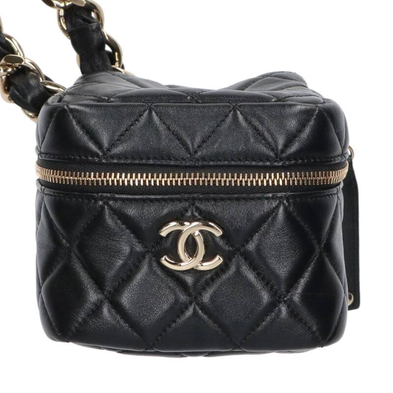 【楽天市場】シャネル CHANEL ミニバニティ ラムスキンチェーンハンドバッグ(ブラック)【821152】【GZ14】【小物】【中古 ...