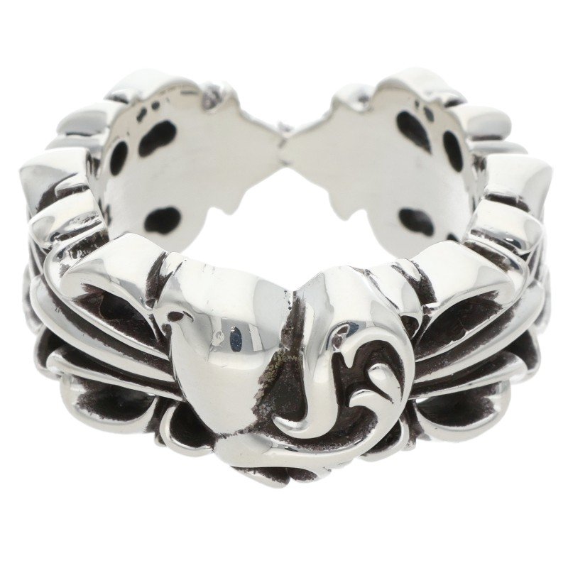 【楽天市場】クロムハーツ Chrome Hearts サイズ:17号 DBL FLORAL CRS HEART ダブルフローラルクロスハート ...