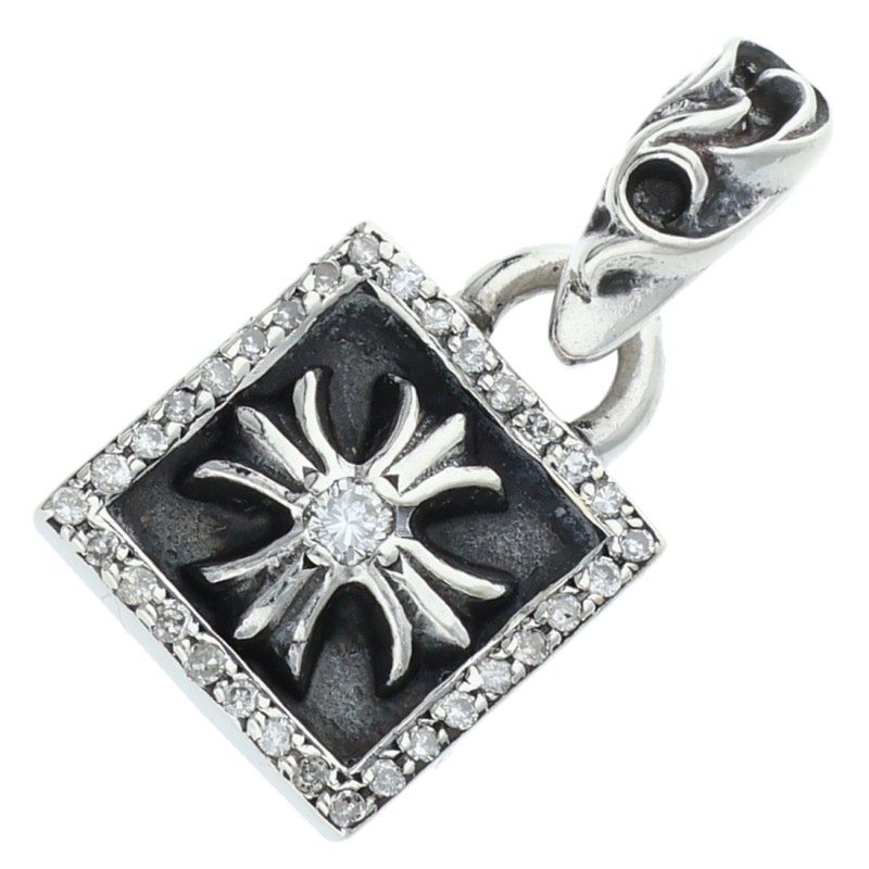 【楽天市場】クロムハーツ Chrome Hearts FRAMED CH PLUS P D フレームドCHプラス アフターPAVEダイヤ ...