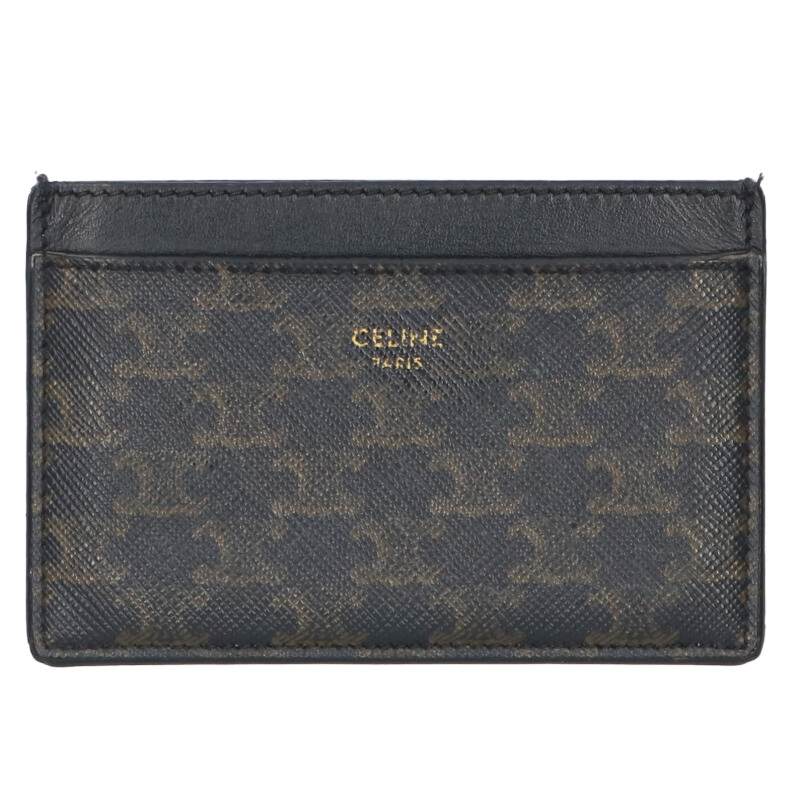 【楽天市場】セリーヌ CELINE 10B702BQ4 トリオンフキャンバス レザーカードケース(ブラウン×ブラック)【103062 ...