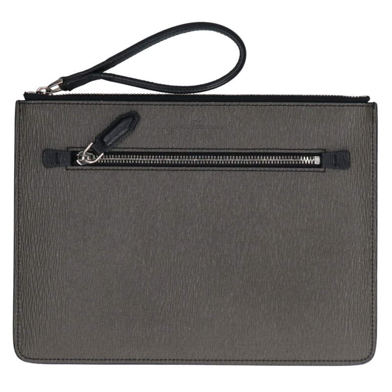 【楽天市場】サルバトーレフェラガモ Salvatore Ferragamo レザークラッチバッグ(グレー×ブラック)【103062】【BS99 ...