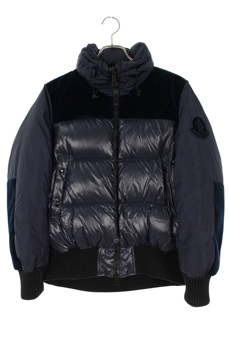 【楽天市場】モンクレール MONCLER サイズ:2 D20934695680 ELANION GIUBBOTTO ベロア切替ロゴパッチフー ...