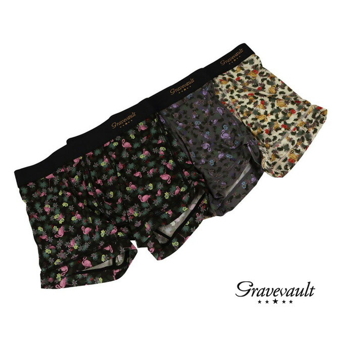 【楽天市場】【返品不可】gravevault グレイブボールト グレイブボールド Pink Flamingo Short Boxer ボクサー ...