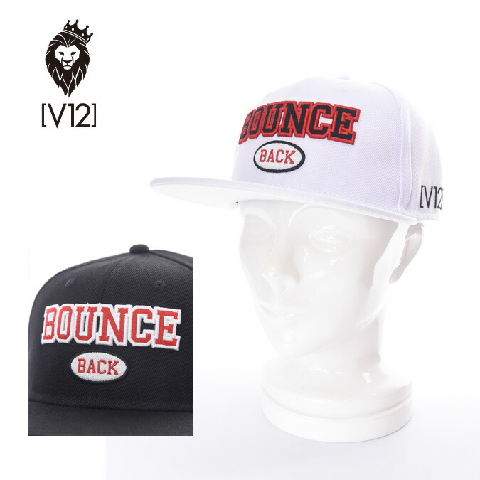 【楽天市場】【期間限定ポイント10倍】V12 ヴィトゥエルブ BOUNCE CAP / ロゴ刺繍 フラットキャップ 帽子 雑貨 ゴルフ ...