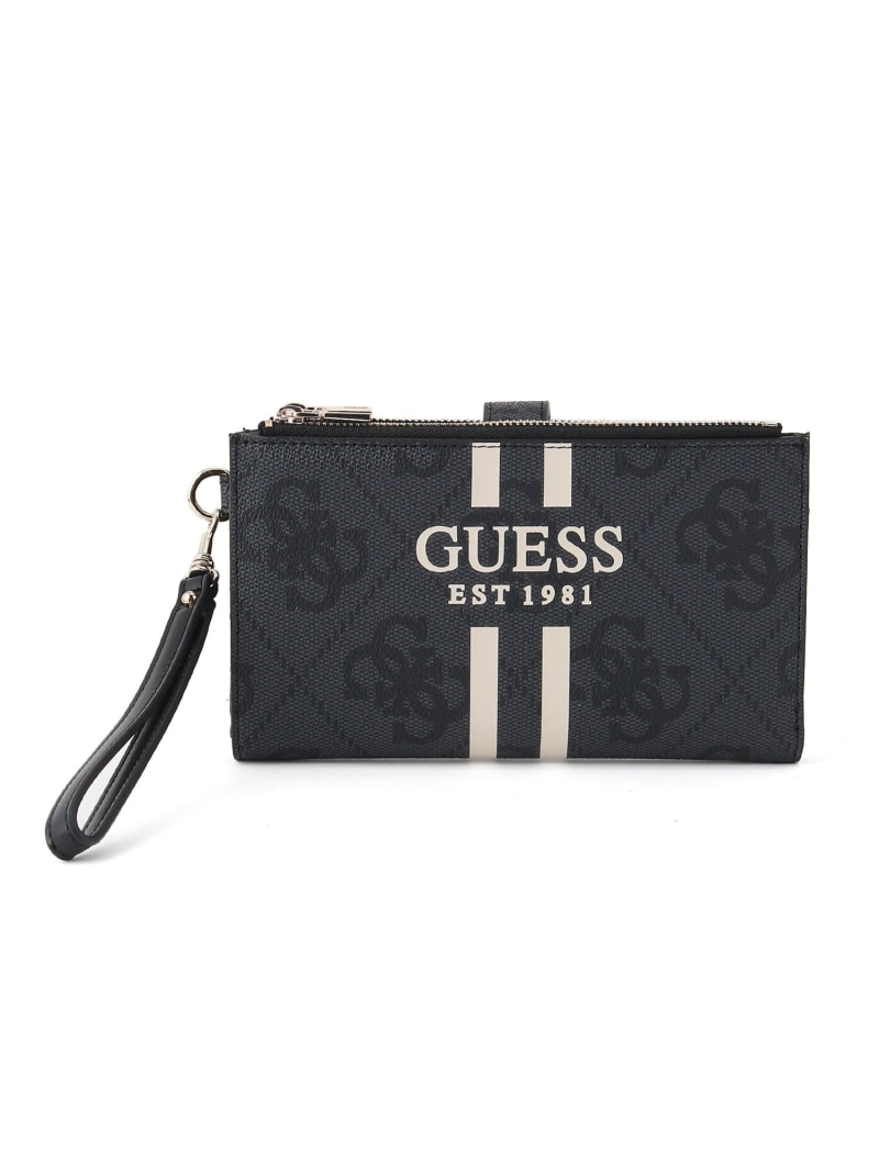 【楽天市場】GUESS/(W)LAUREL Double Zip Organizer GUESS ゲス 財布・ポーチ・ケース 財布 グレー ...