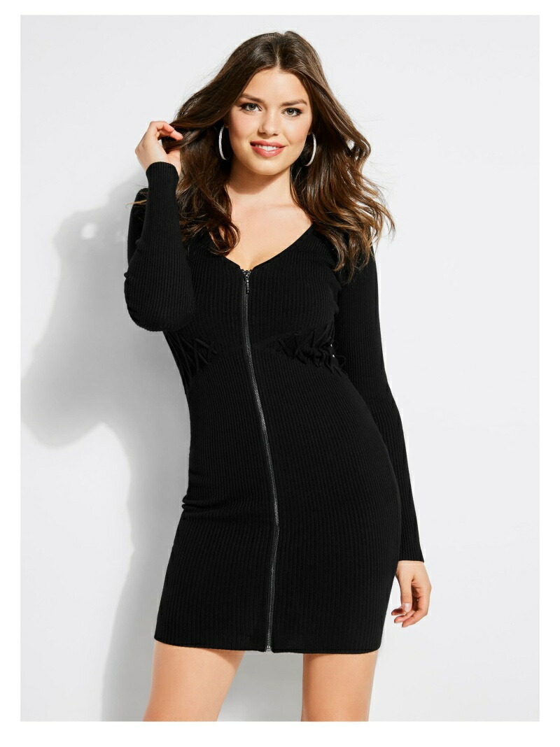 【楽天市場】【SALE／77%OFF】(W)Reversible Zip Front Drs GUESS ゲス ワンピース・ドレス ワンピース ...