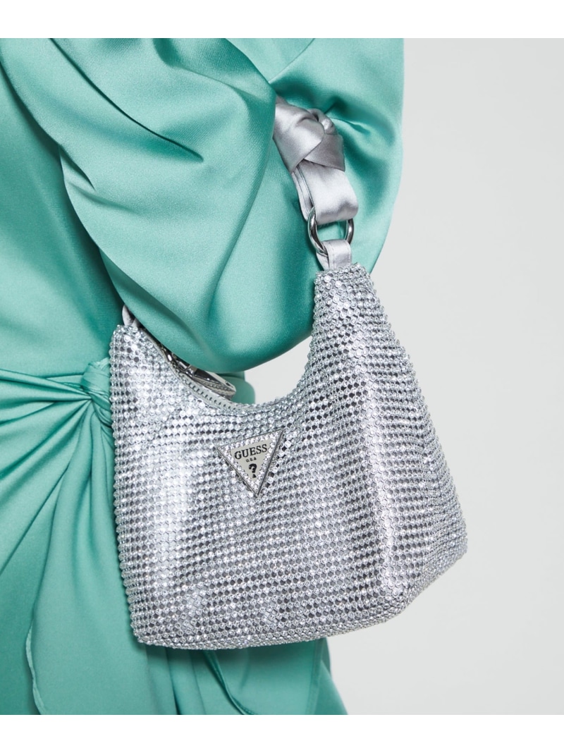 【楽天市場】【SALE／30%OFF】GUESS ハンドバッグ ホーボー (W)LUA Mini Hobo GUESS ゲス バッグ ショルダーバッグ シルバー ブルー【RBA_E】【送料無料 ...