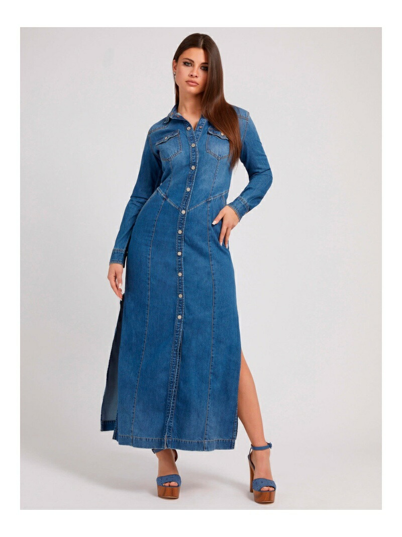 【楽天市場】【SALE／50%OFF】(W)Vivi Dress GUESS ゲス ワンピース・ドレス ワンピース ブルー【RBA_E】【送料 ...