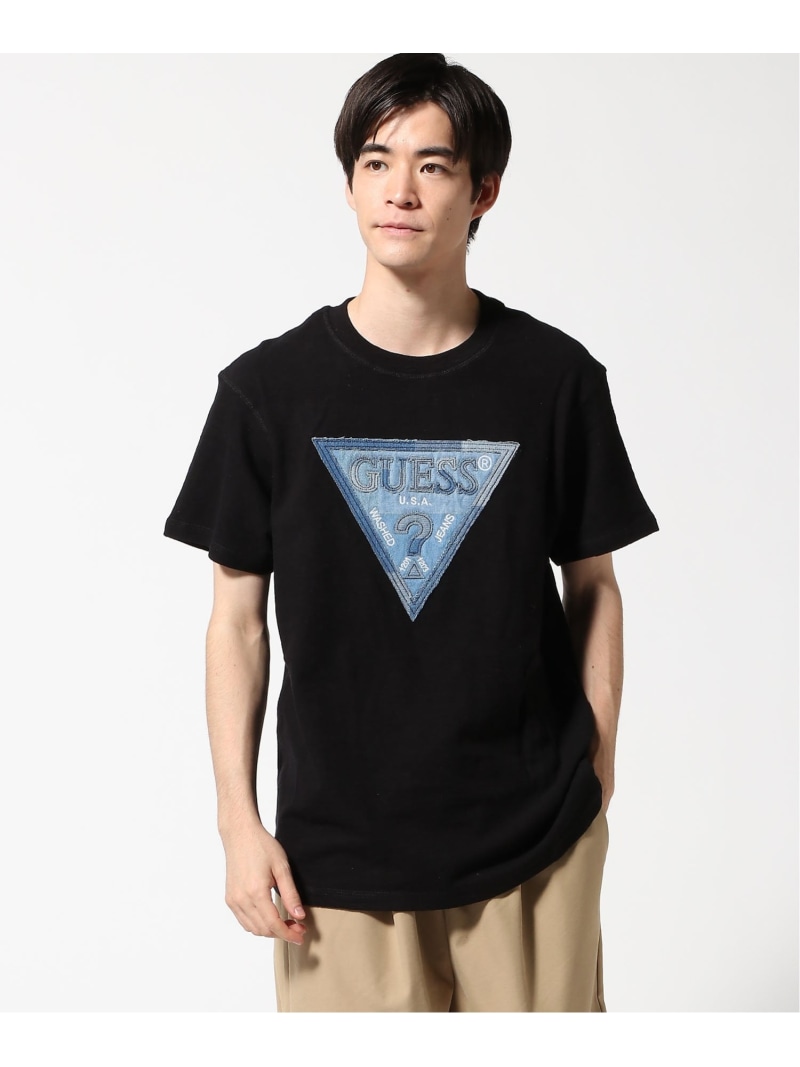 【楽天市場】GUESS 半袖Tシャツ(M)SS Cn Triangle Patch Tee GUESS ゲス トップス カットソー・Tシャツ ...