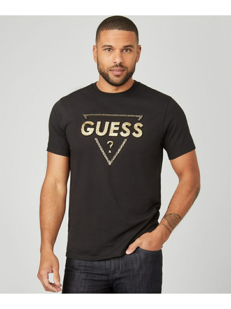 【楽天市場】【SALE／30%OFF】(M)Lenny Logo Crew GUESS ゲス トップス カットソー・Tシャツ ブラック【RBA_E】[Rakuten Fashion ...