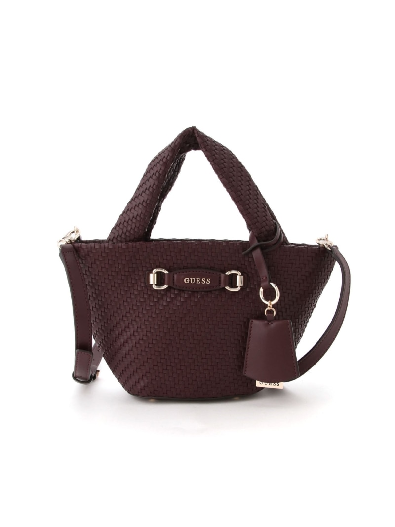 【楽天市場】GUESS/(W)FRANCY Mini Tote GUESS ゲス バッグ トートバッグ ピンク ブラウン ブラック パープル ...