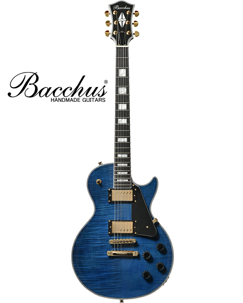 【楽天市場】Bacchus Global Series DUKE-CTM-FM ST-BLU 新品[バッカス][ブルー,青][Les Paul ...