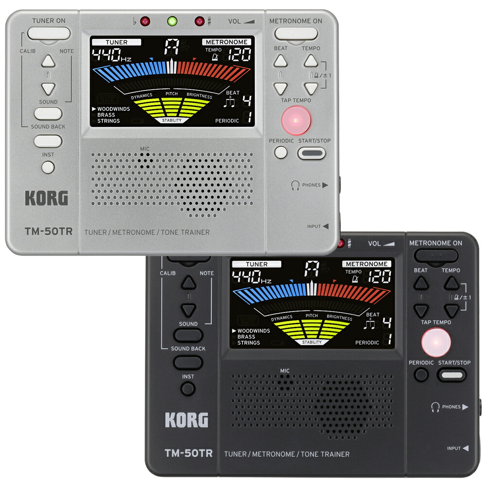 【楽天市場】KORG TM-50TR 新品 チューナー/メトロノーム/トーントレーナー[コルグ][TM50][Silver,シルバー,銀 ...