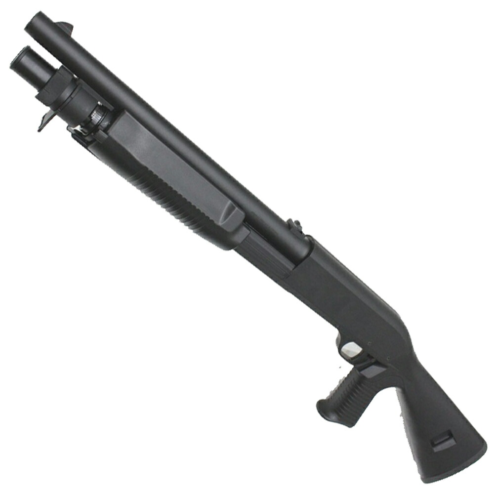 【楽天市場】（8/28再入荷）【CYMA】ベネリ M3 ショート 固定ストック フルメタルショットガン｜BKカラー｜エアコキ｜3発同時発射 ...