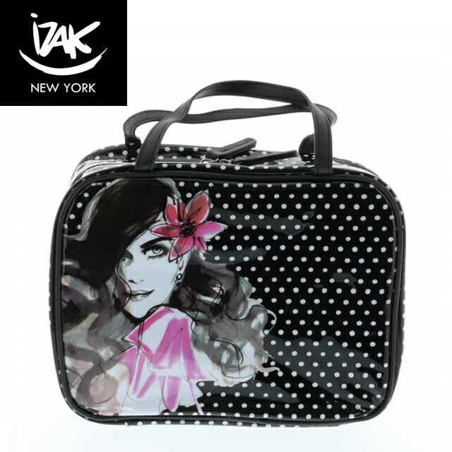 【楽天市場】IZAK アイザック Vinyl Toiletry Bag コスメバッグ 化粧バッグ ドット 水玉：クイーンズコレクション