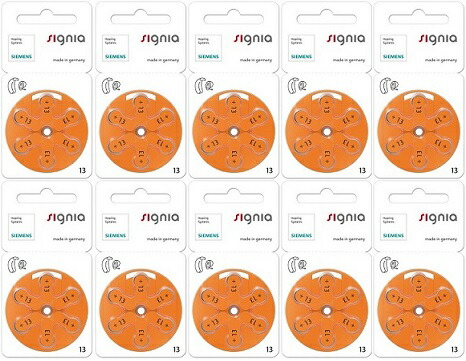 【楽天市場】シグニア補聴器電池 siemens/signia 補聴器空気電池PR48(13) 10パック（60粒）：補聴器通販専門店