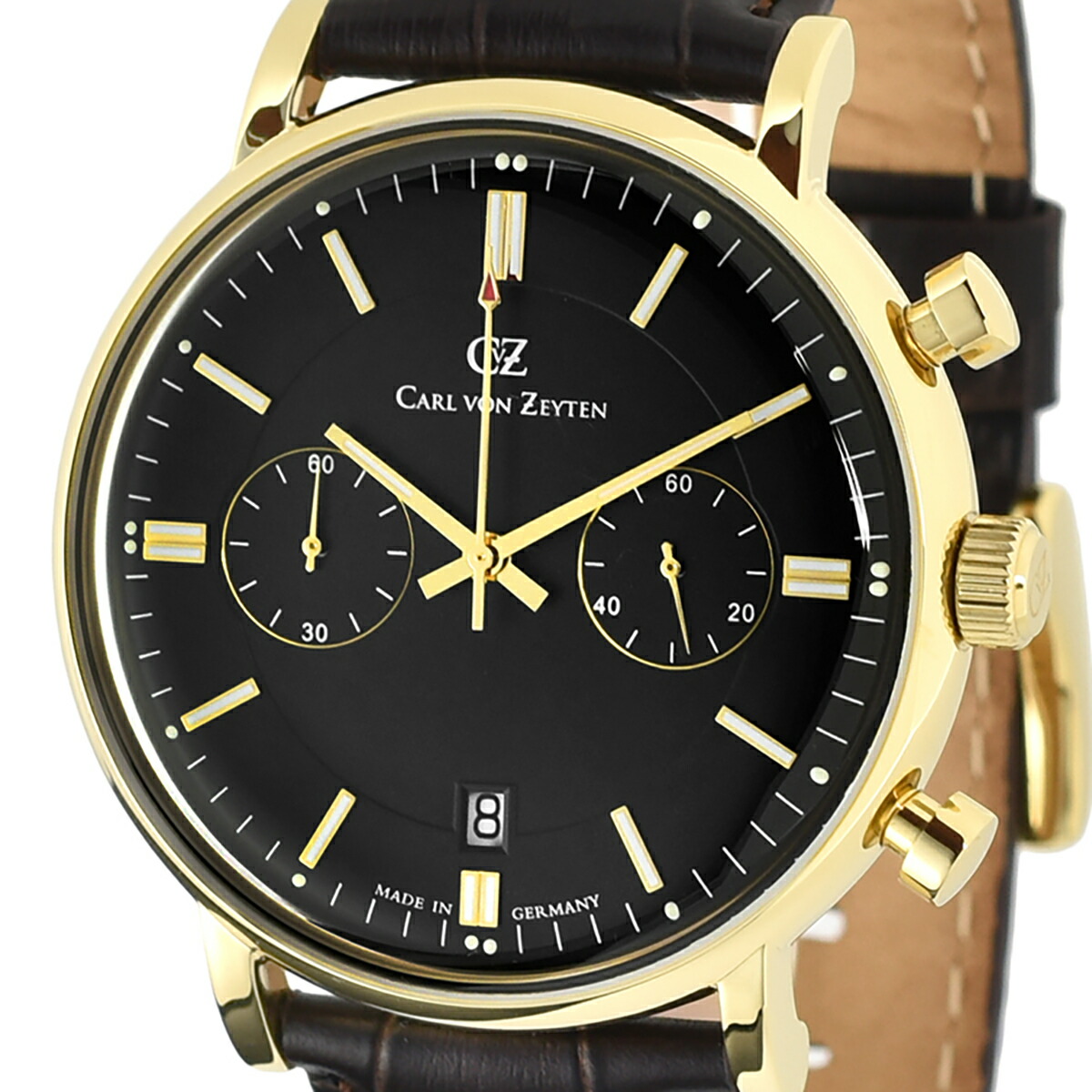 【楽天市場】Carl von Zeyten カール・フォン・ツォイテン 電池式クォーツ 腕時計 [CVZ0037GBK] 正規代理店品 デイト ...