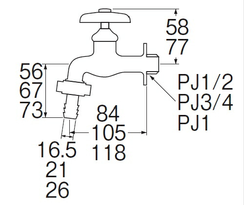 【楽天市場】SANEI(旧:三栄水栓製作所):カップリング横水栓 型式:Y30J-25：配管部品 楽天市場店