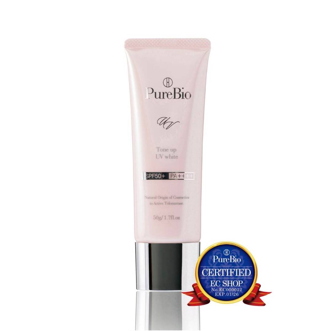 【楽天市場】【正規販売店】【送料無料】PureBio ピュールビオ トーンアップUVホワイト 50g ：ヘアー＆コスメHIGAKI