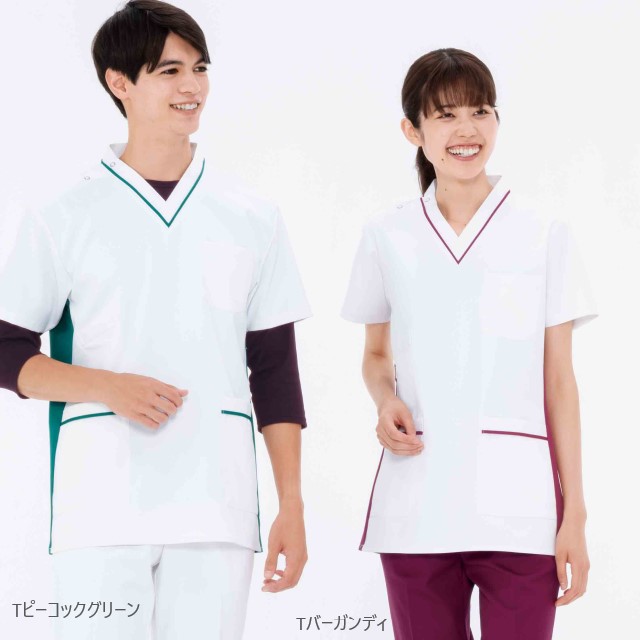 【楽天市場】FT4492 ナガイレーベン ナースウェア スクラブ 男女兼用 半袖 ストレッチ性 制菌加工 制電 吸水 防汚 透け防効果 PHSポケット ループ付き NAGAILEBEN 医療用 ...