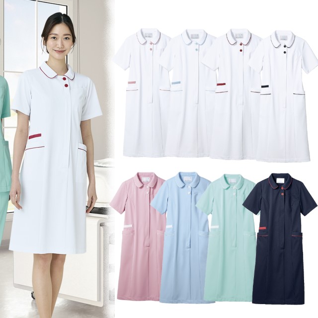 【楽天市場】MN700 住商モンブラン ナースウェア ワンピース レディス 女性用 制菌加工 透け防止 制電 防汚 動きやすい スマホ専用 ...