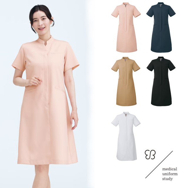 【楽天市場】UM401 住商モンブラン uka ナースウェア ワンピース レディス 女性用 半袖 前開き ファスナー 制菌加工 吸汗 制電 防汚 MONTBLANC ウカ 医療用 看護師 ...