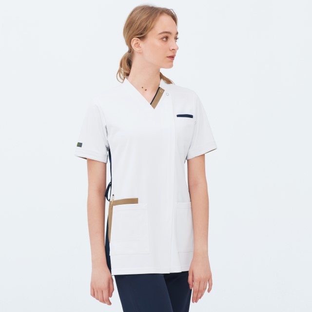 【楽天市場】LX5527 ナガイレーベン ドクターウェア スクラブ 前開き 男女兼用 半袖 フロントファスナー エアーアームカット 動きやすい 涼感素材 高機能 制菌加工 制電 吸水 防汚 ...