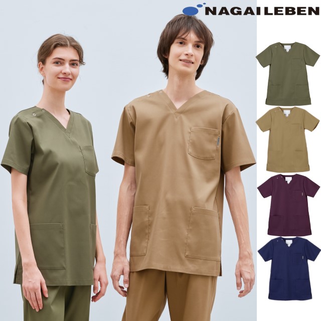 【楽天市場】CPP5332 ナガイレーベン ドクターウェア スクラブ 男女兼用 プルオーバー 動きやすい 綿混 ストレッチ 制菌加工 制電 吸水 NAGAILEBEN 医療用 医師 ドクター ...