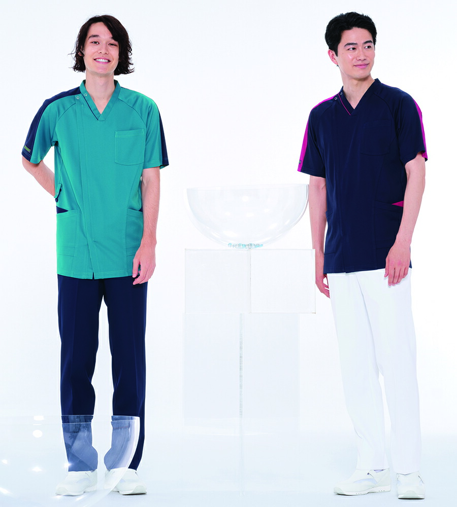 【楽天市場】男子スクラブ半袖ナガイレーベン製品 RF-5197：The 白衣MALL