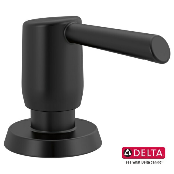 【楽天市場】取寄せ DELTA デルタ メタルソープディスペンサー ビルトインタイプ マットブラック RP100736BL 液体 手洗い 食器 ...