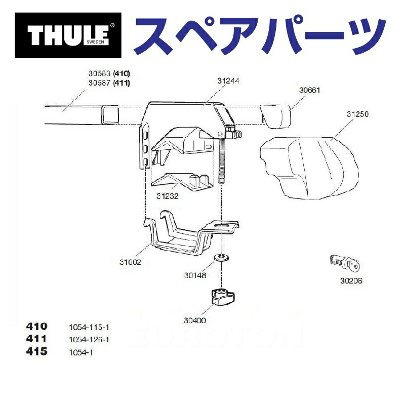【楽天市場】THULE(スーリー) カーキャリア スペアパーツ 415フットラバー 853-1862 TH1500031232：ハクライショップ