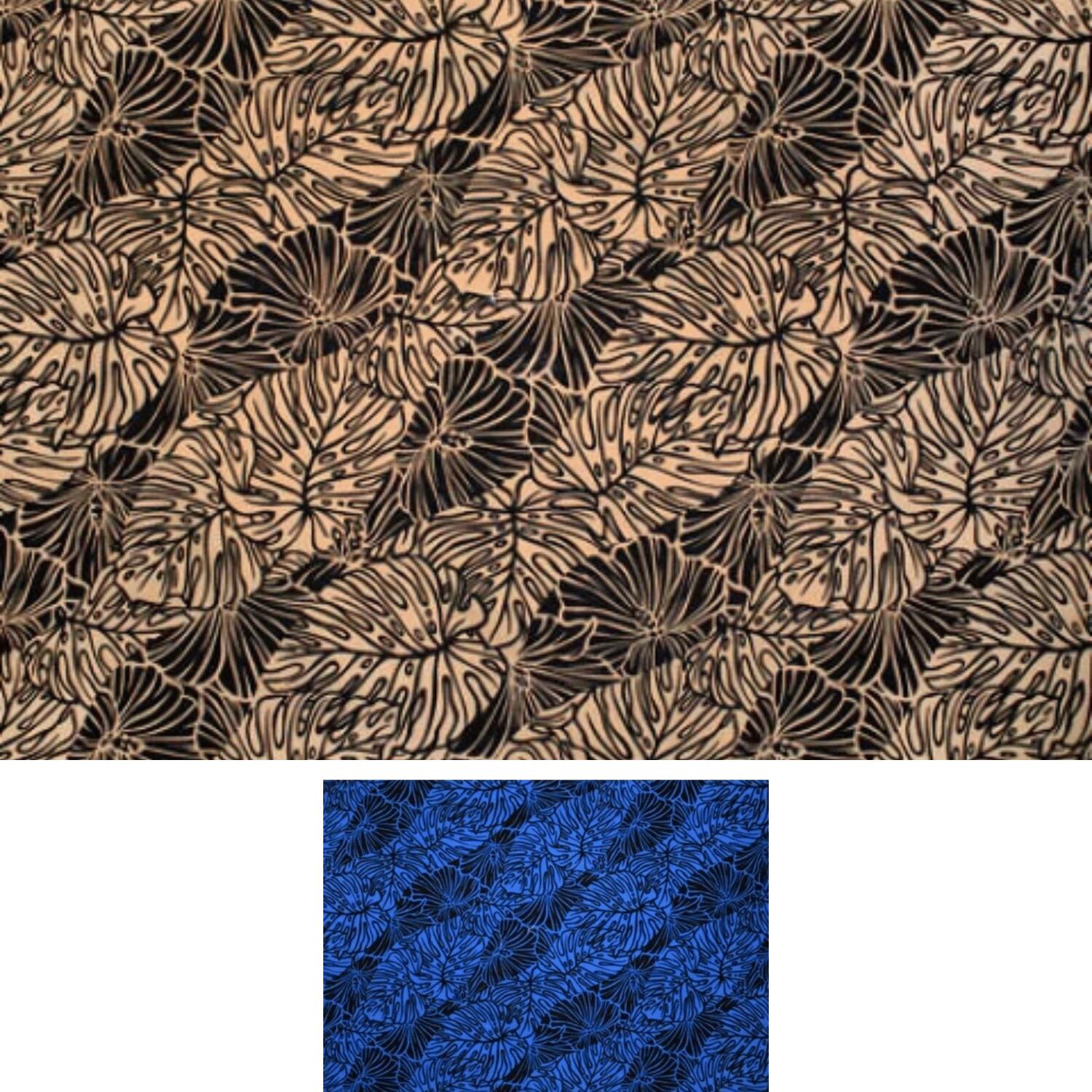 【楽天市場】ハワイ ハワイアン生地 LW-18-645【ハイビスカス&モンステラ-ダイアゴナル】：Hale Hawaiian