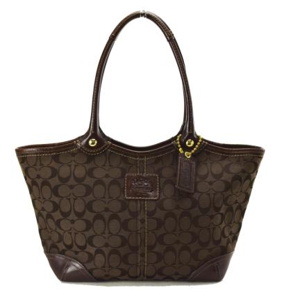 【楽天市場】【中古】【美品】COACH コーチ トートバッグ キャンバス×レザー シグネチャー 12369 ブラウン ハンドバッグ：ブランド ...