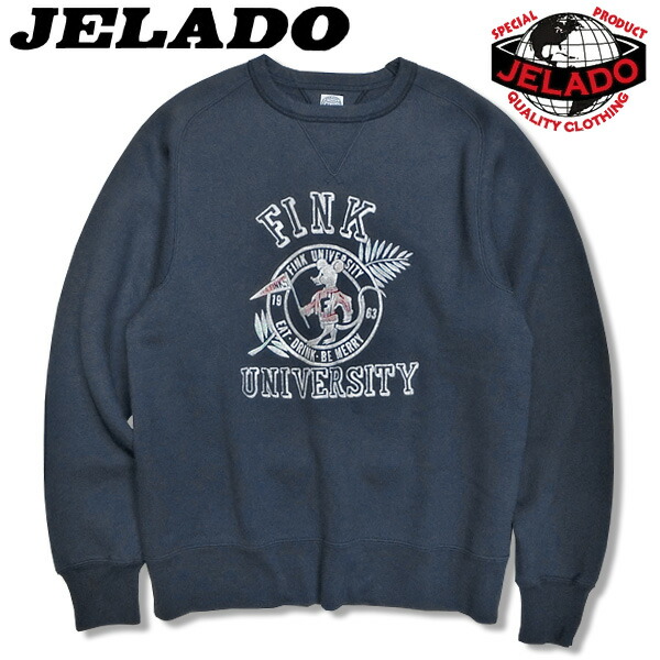 【楽天市場】JELADO（ジェラード）フロッキープリントスウェットシャツ Fink University【AB82222】：HALLO-WIN