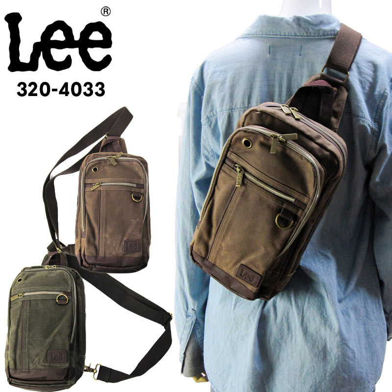 【楽天市場】ボディバッグ メンズ ワンショルダーバッグ ブランド 縦型 ファスナー パラフィン素材 「crash」シリーズ Lee リー 帆布 ...