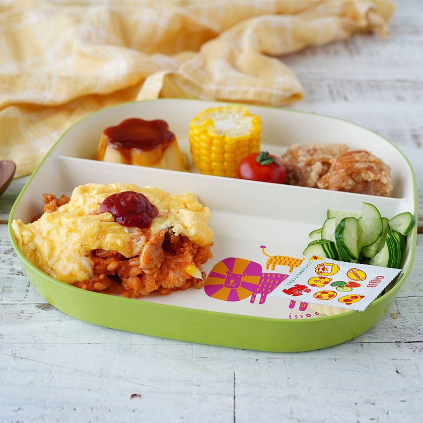 【楽天市場】isso ecco(イッソ エッコ) アニマル 正角ツインプレート 24cm グリーン ABS樹脂 // 日本製 アウトドア食器：おしゃれ食器 Primitive陶舎花＊花