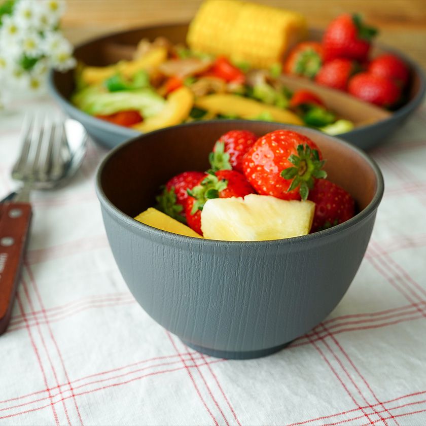 【楽天市場】【9/1限定 P5倍】isso ecco(イッソ エッコ) 木目調 ボウル S 11.3cm グレー (お取り寄せ品）ABS樹脂 // 日本製 アウトドア食器 電子レンジOK ...